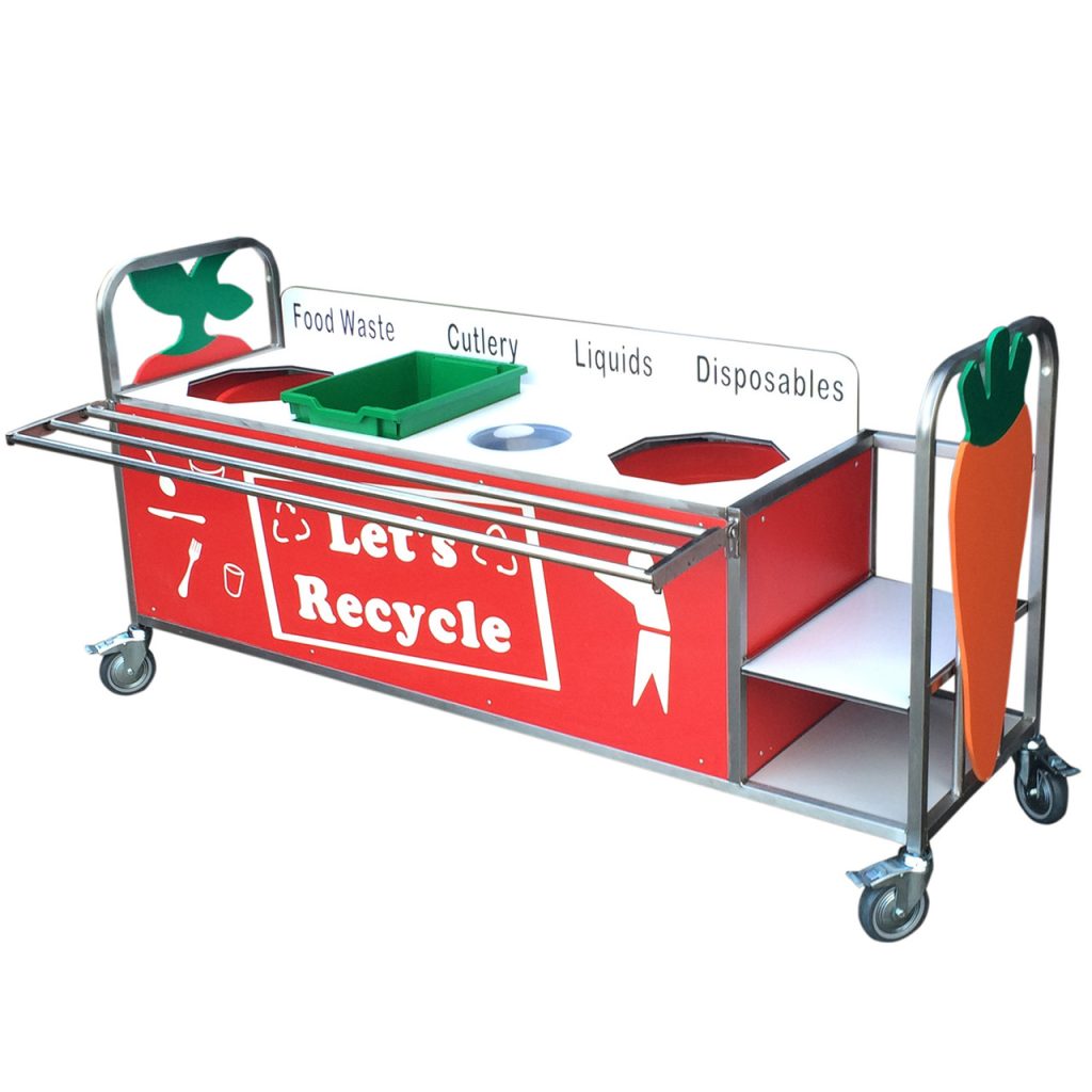 Large Stainless Steel Waste Trolley (7SSC1) - Norseman Direct Ltd