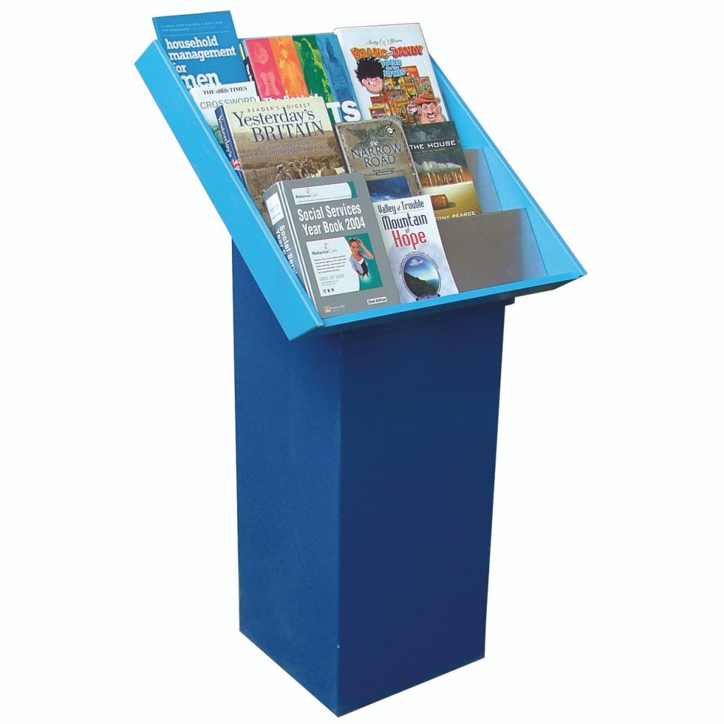 Pedestal Book Display Unit With Cupboard (BBD2) - Norseman Direct Ltd