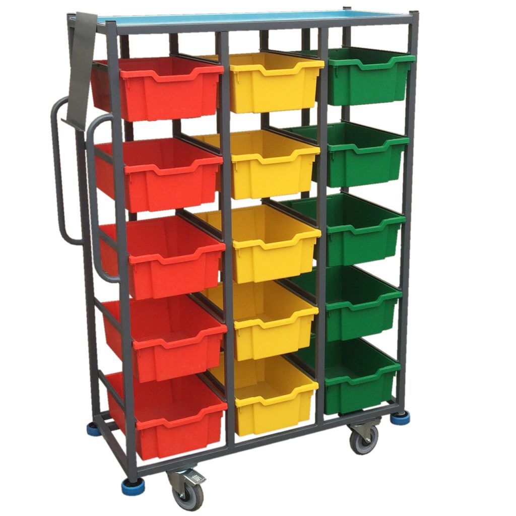 15 Tray Storage Trolley With Boxes (CD46) - Norseman Direct Ltd