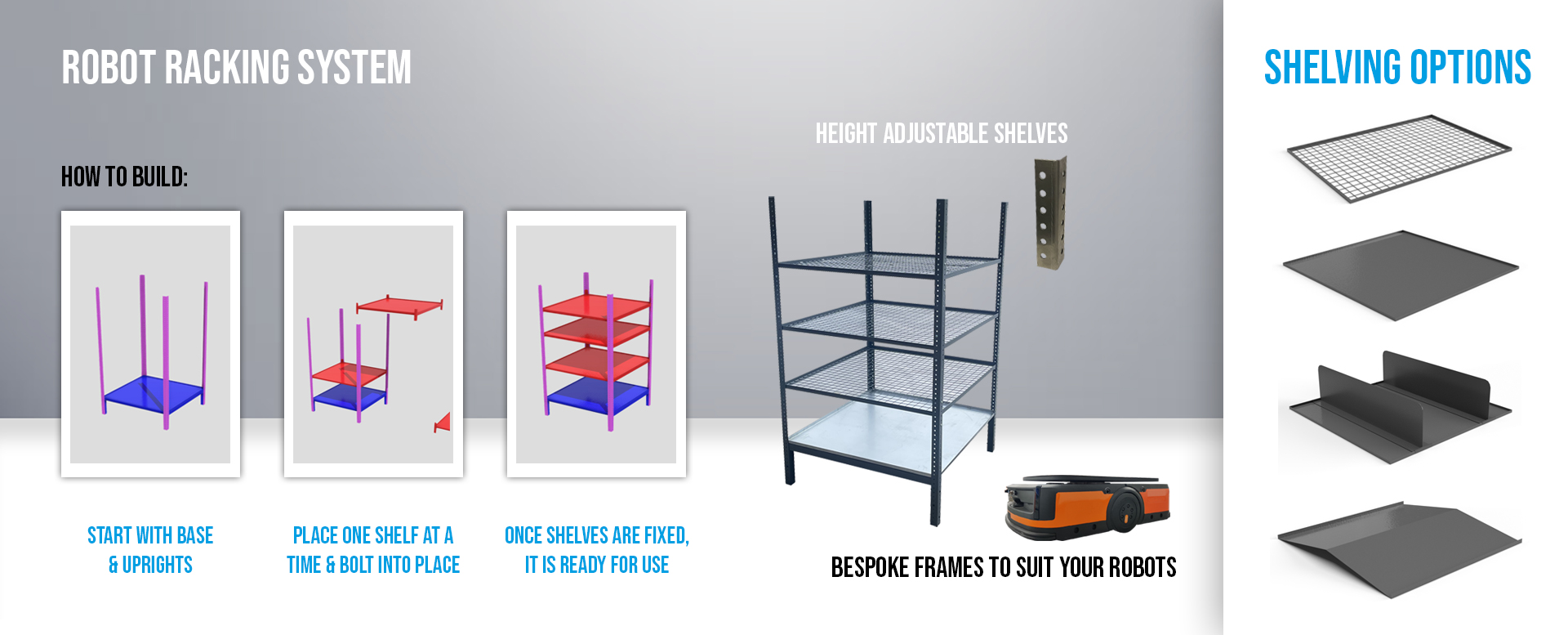 New From Norseman - Shelving for AMR & AGV Robots - Norseman Direct Ltd